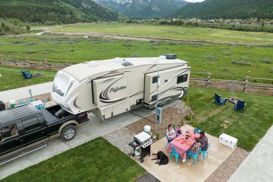 Pull Through & Back In RV Sites - Jackson Hole RV Park & Campground